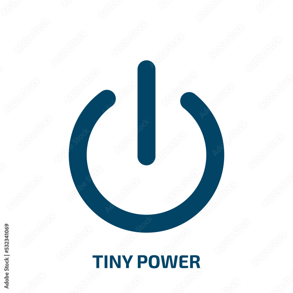 tiny power icon from user interface collection. Filled tiny power, big ...