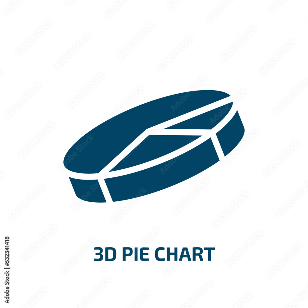 Vecteur Stock 3d pie chart icon from user interface collection. Filled ...