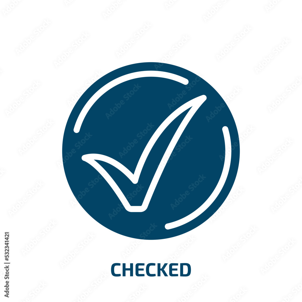 checked icon from user interface collection. Filled checked, check ...