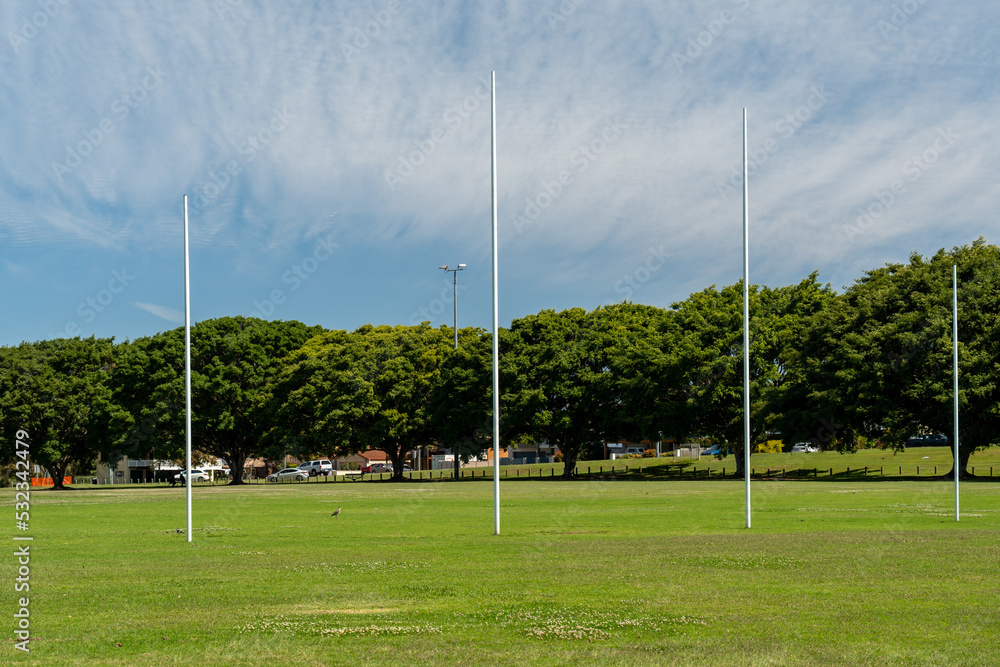 AFL football field with trees in the background. Redland Bay ...