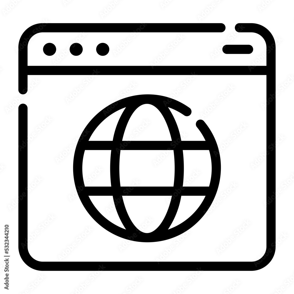 website line icon Stock Vector | Adobe Stock