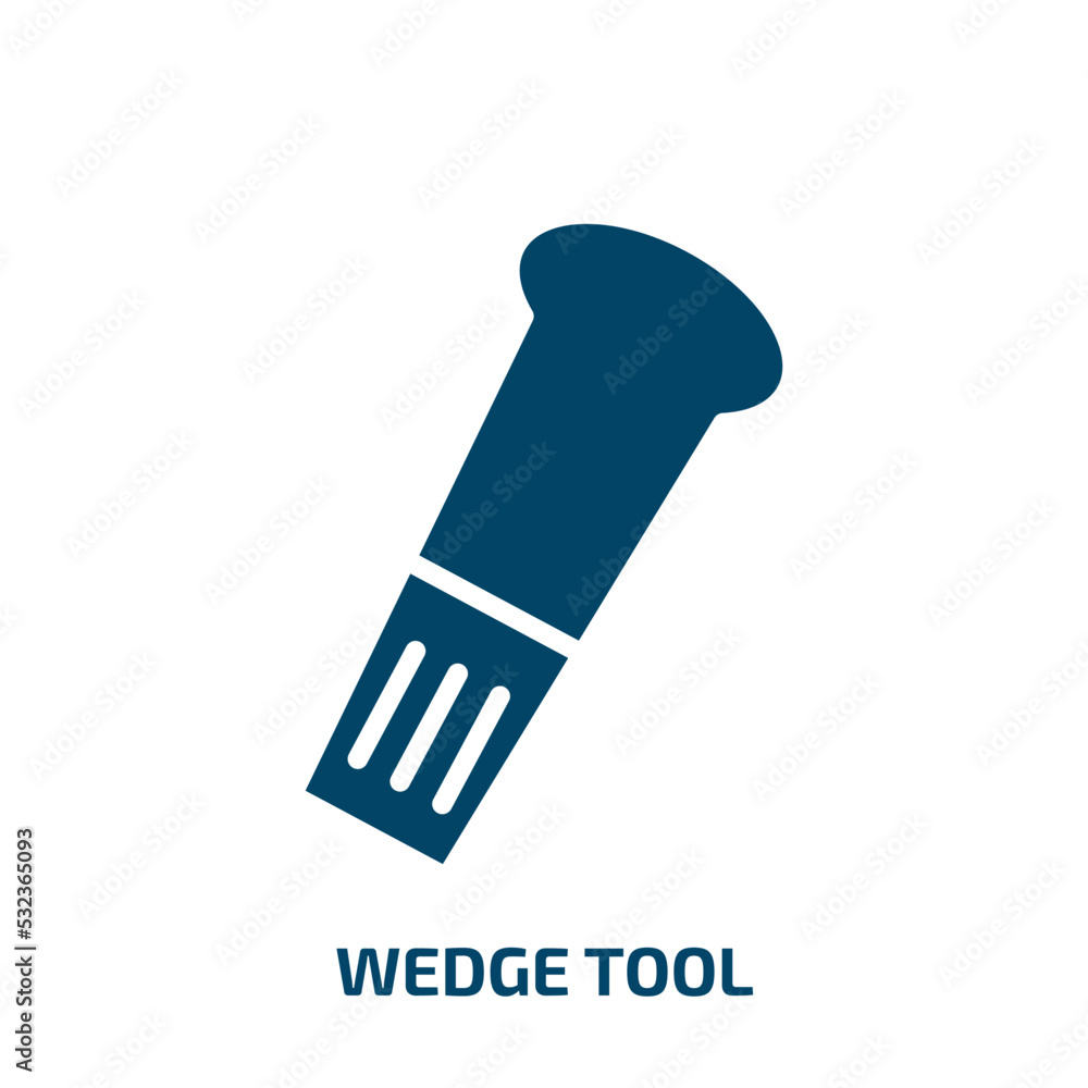wedge tool icon from construction tools collection. Filled wedge tool ...