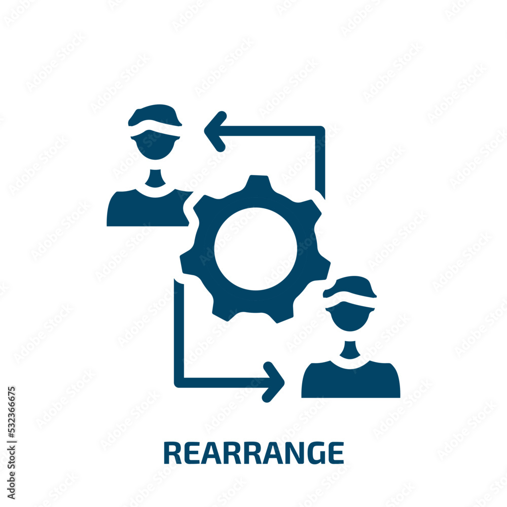 Vecteur Stock rearrange icon from business collection. Filled rearrange ...