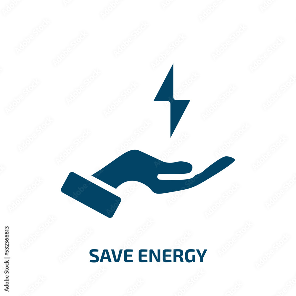 save energy icon from ecology collection. Filled save energy, eco ...
