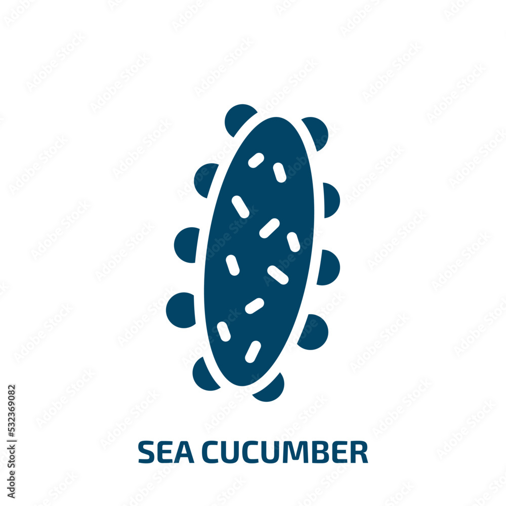 sea cucumber icon from food and restaurant collection. Filled sea ...