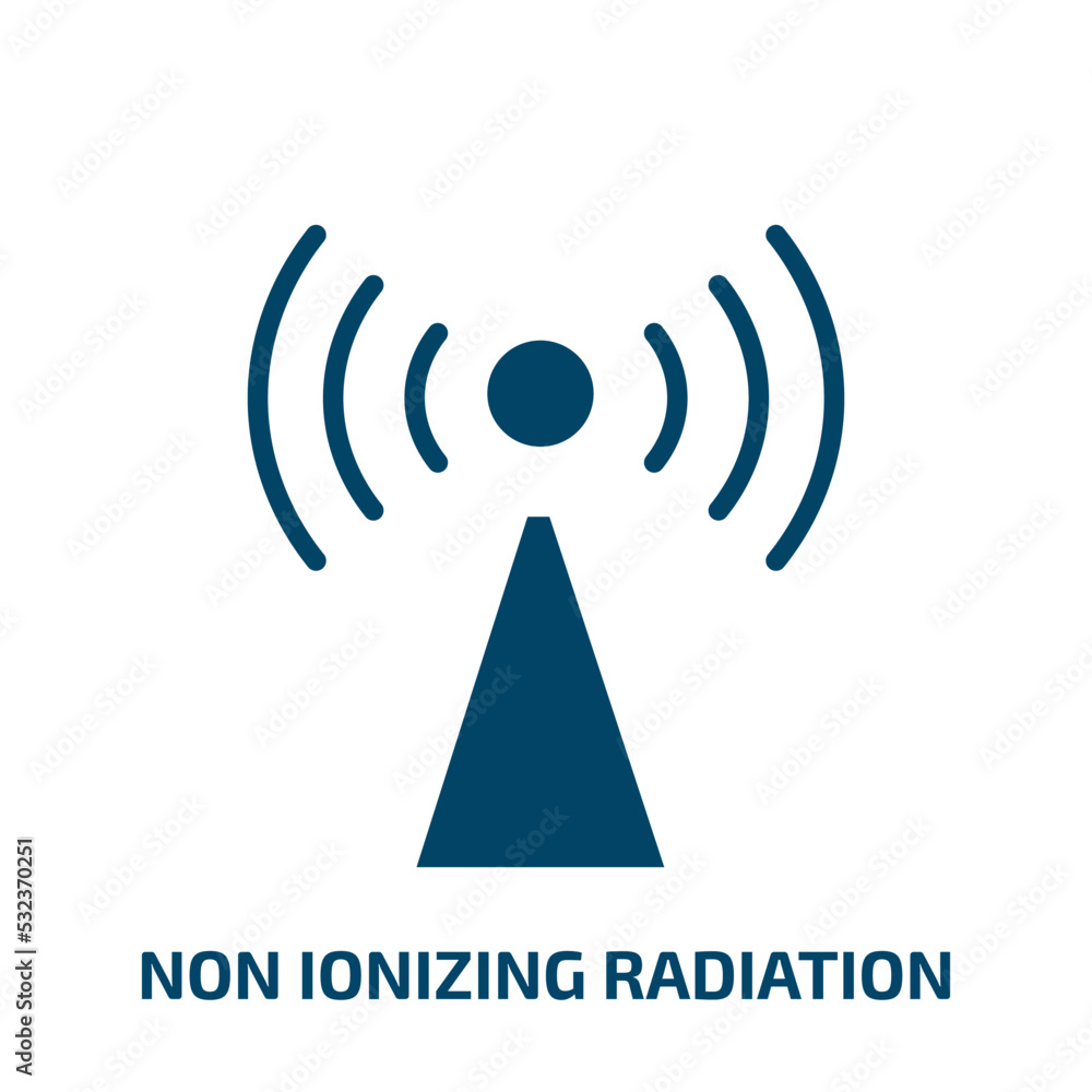 non ionizing radiation icon from health and medical collection. Filled ...