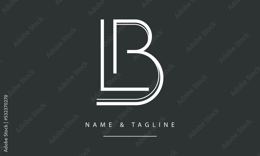 Alphabet letter icon logo LB Stock Vector | Adobe Stock