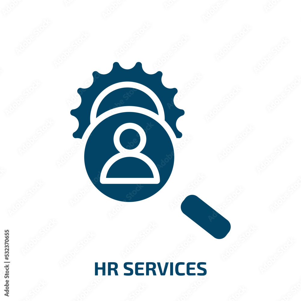 hr services icon from general collection. Filled hr services, service ...