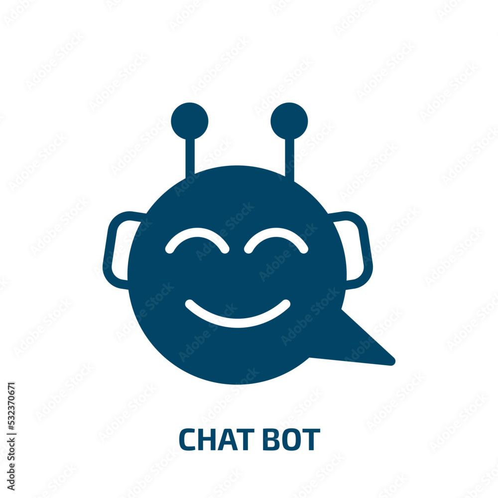 Vecteur Stock chat bot icon from general collection. Filled chat bot ...