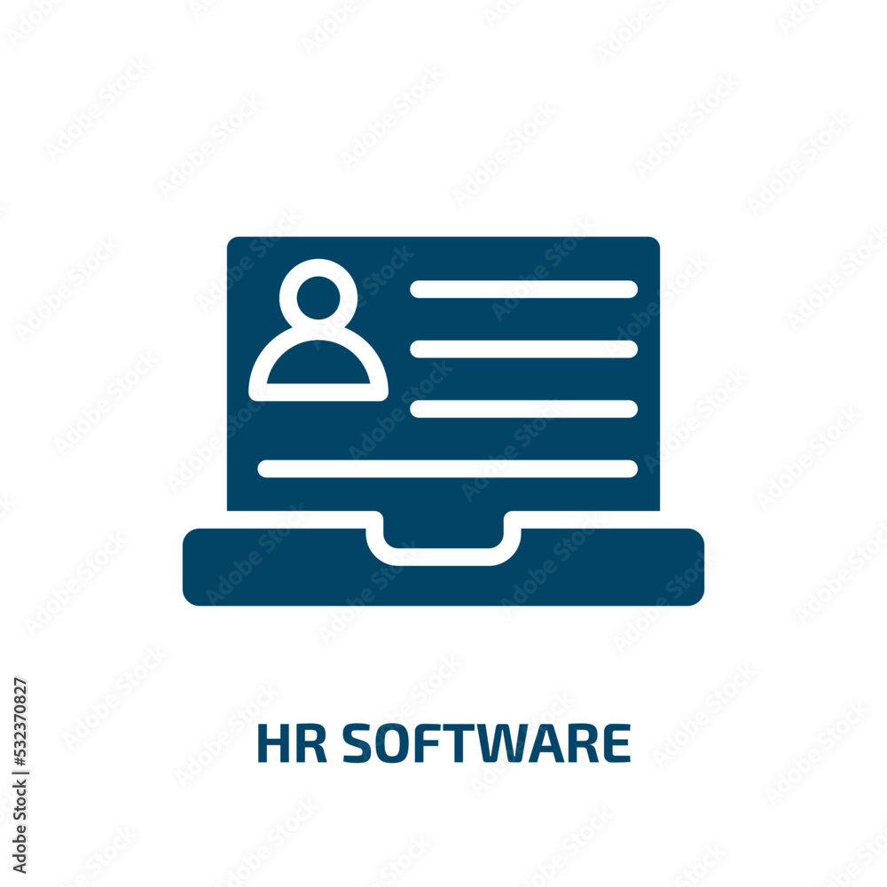 Hr Software Icon From General Collection Filled Hr Software Hr App Glyph Icons Isolated On