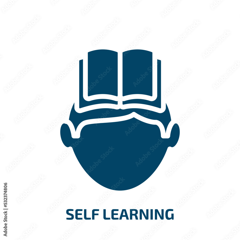 self learning icon from other collection. Filled self learning ...