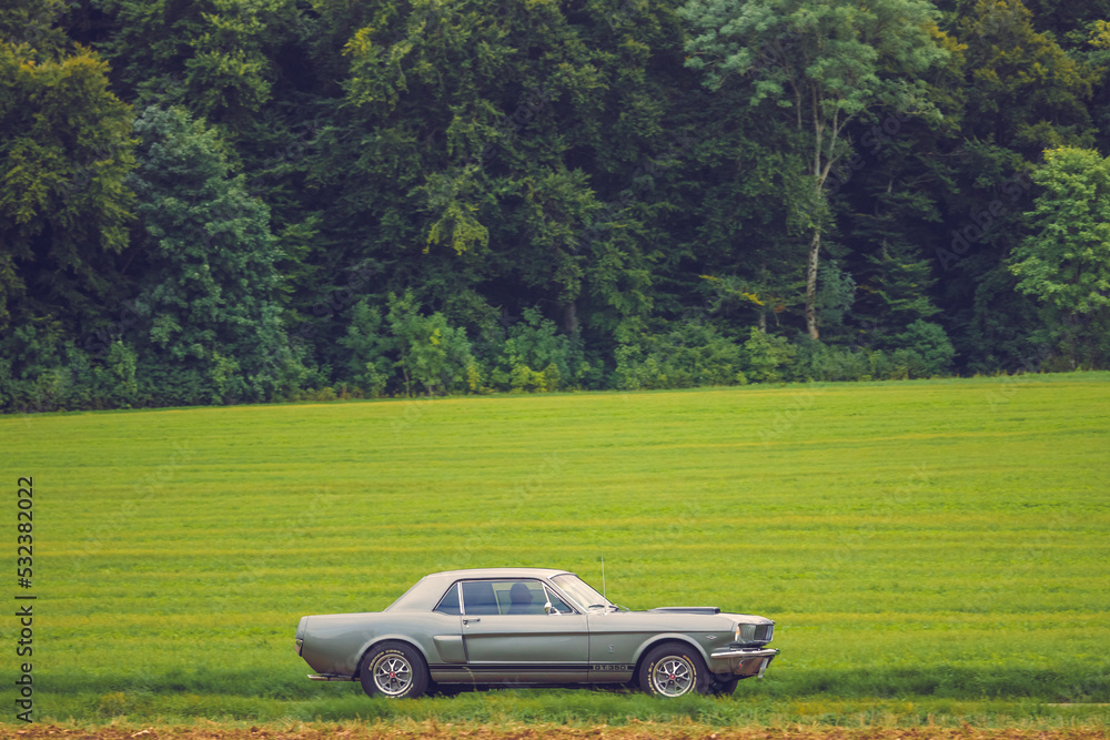 Ford Mustang GT american oldtimer vintage muscle car Stock Photo ...