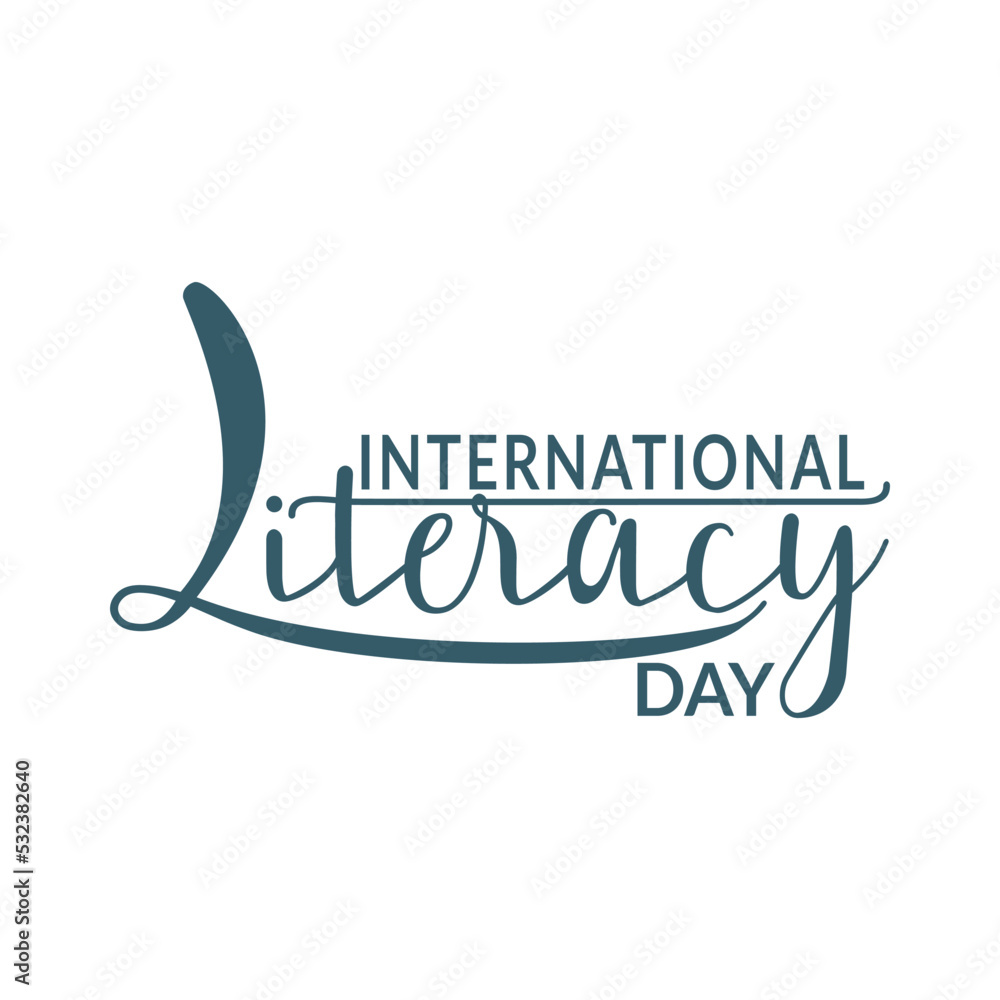 Handwritten for International Literacy Day. Logo, icon. Education ...