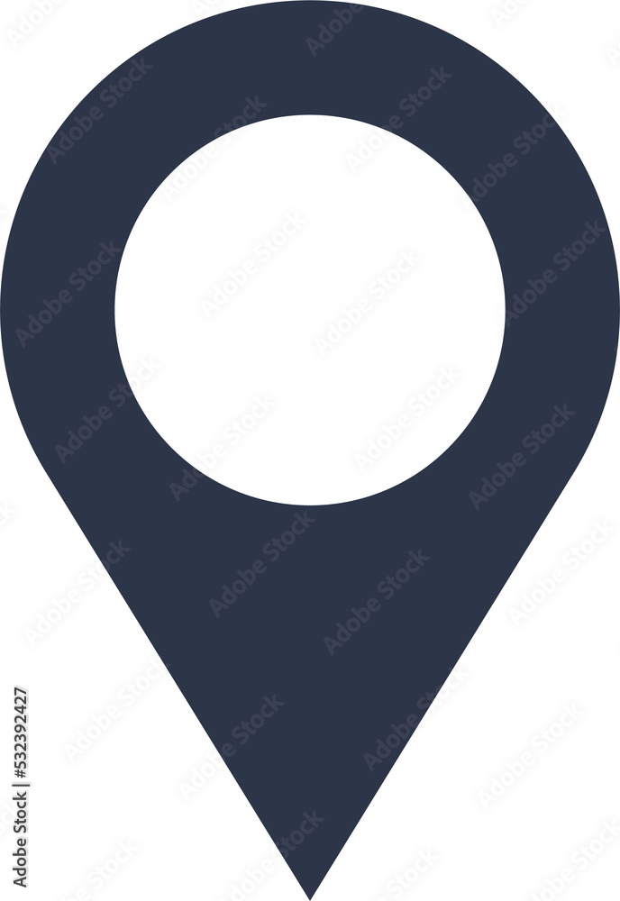 Location pin icon. Map marker pointer signs. GPS location flat symbol ...