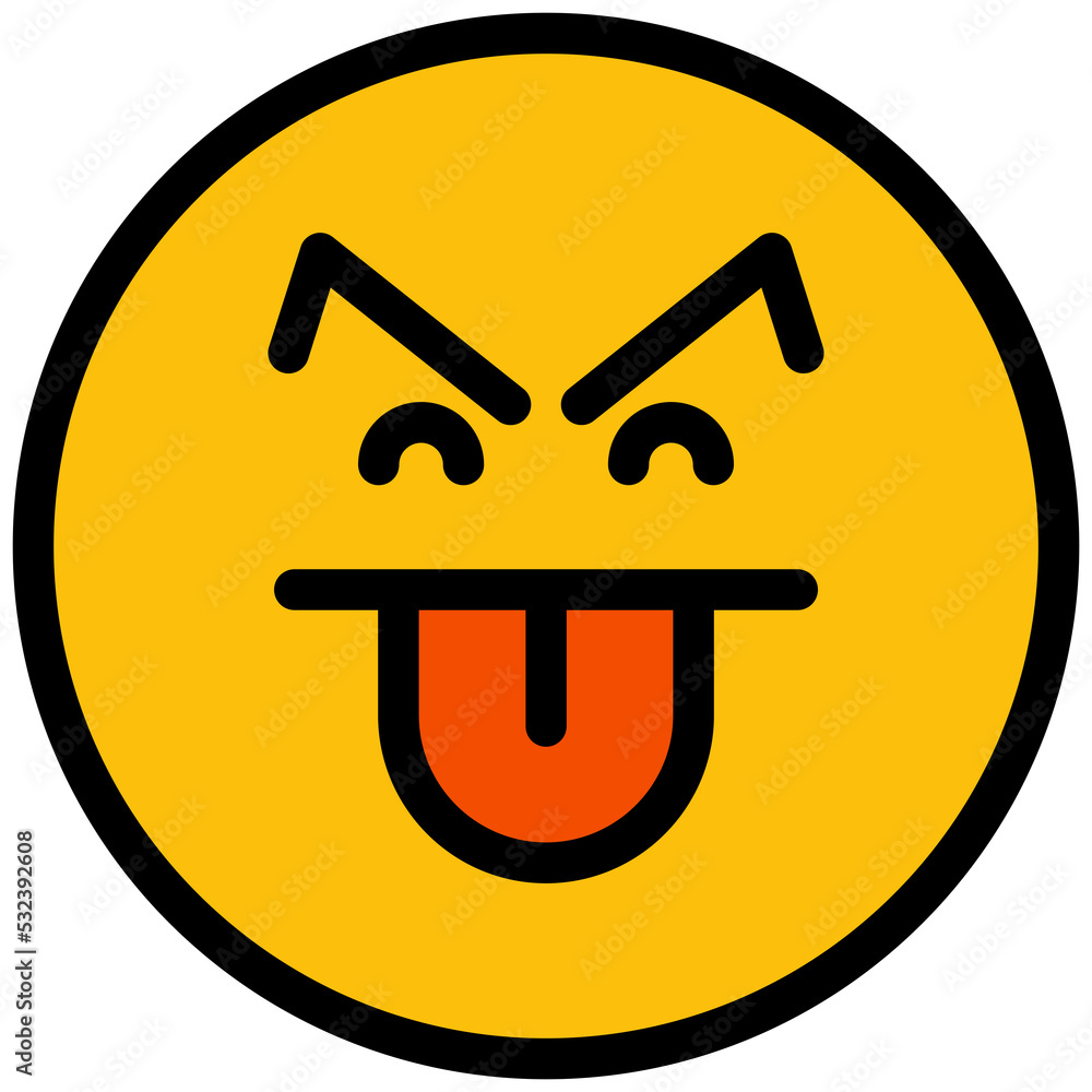 Plakát cheeky face emoticon illustration – Obraz na Zeď | Posters.cz