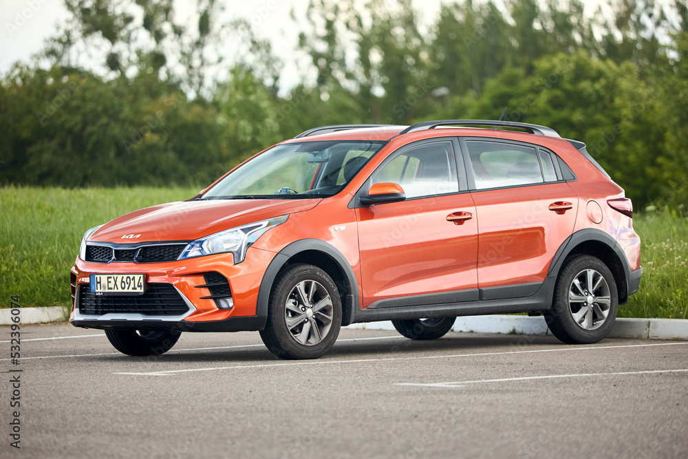 Berlin - July 2022: Kia Rio X 2021-2022 X-Line Burnt Orange parked in ...
