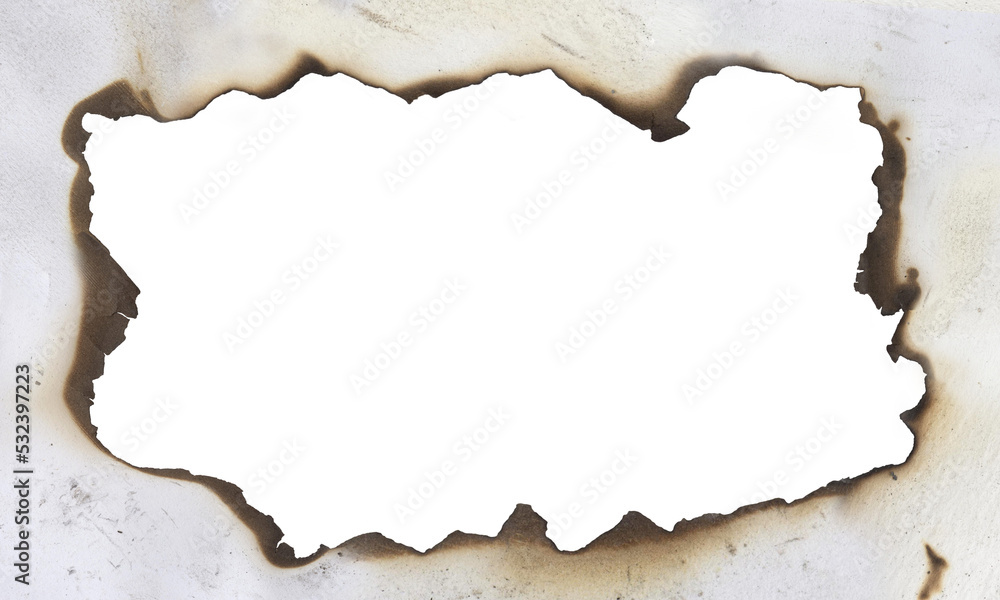 Burnt edge paper on transparent background Stock Photo | Adobe Stock