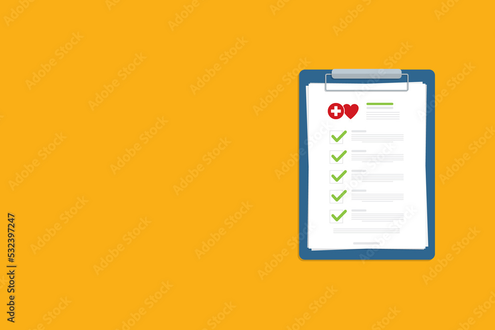 Medical report, medical document, health insurance concepts. Stock ...