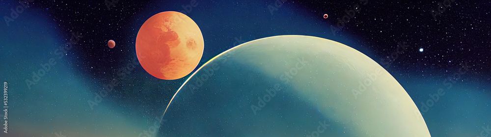 Vivid Creative Abstract Universe Cosmos Space Scene. Fantasy Backdrop ...