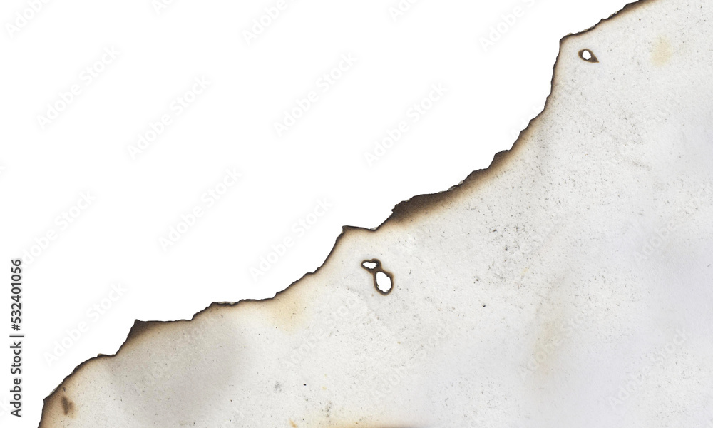 Burnt edge paper on transparent background Stock Photo | Adobe Stock