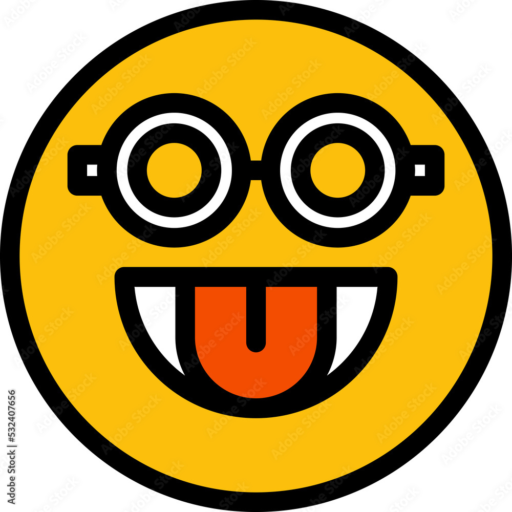 funny and cheeky face emoticon illustration Stock Illustration | Adobe ...