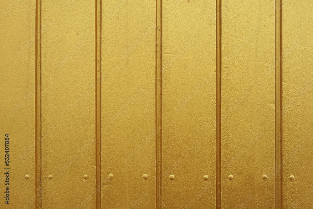 gold paint wood panelling or timber cladding background Stock Photo ...