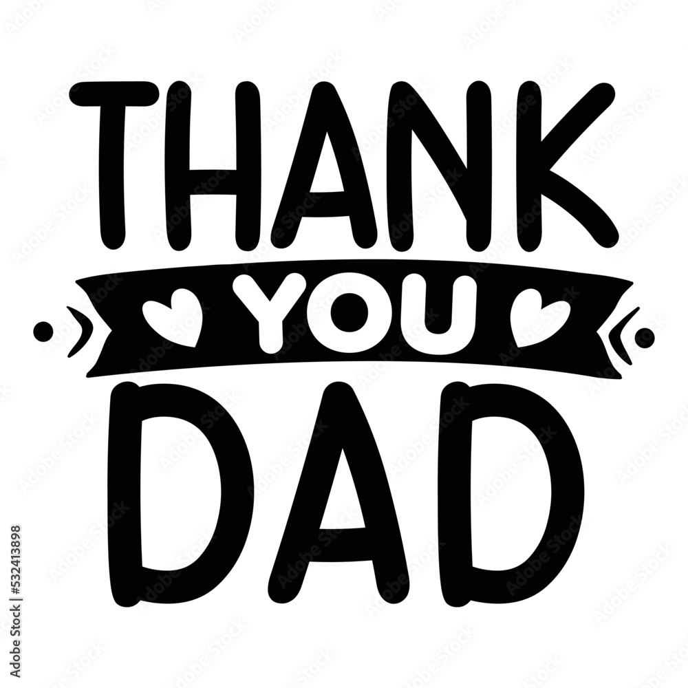 Thank you dad svg Stock Vector | Adobe Stock