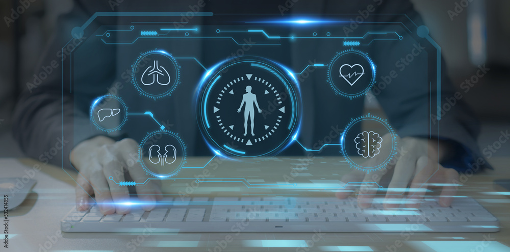 Digital healthcare and internal organ medical. Critical illness ...