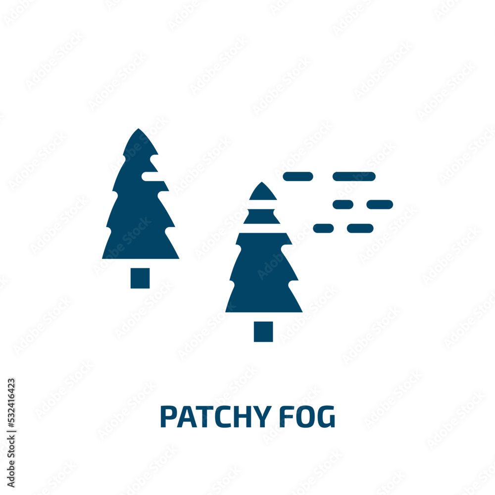 patchy fog icon from weather collection. Filled patchy fog, scenic ...