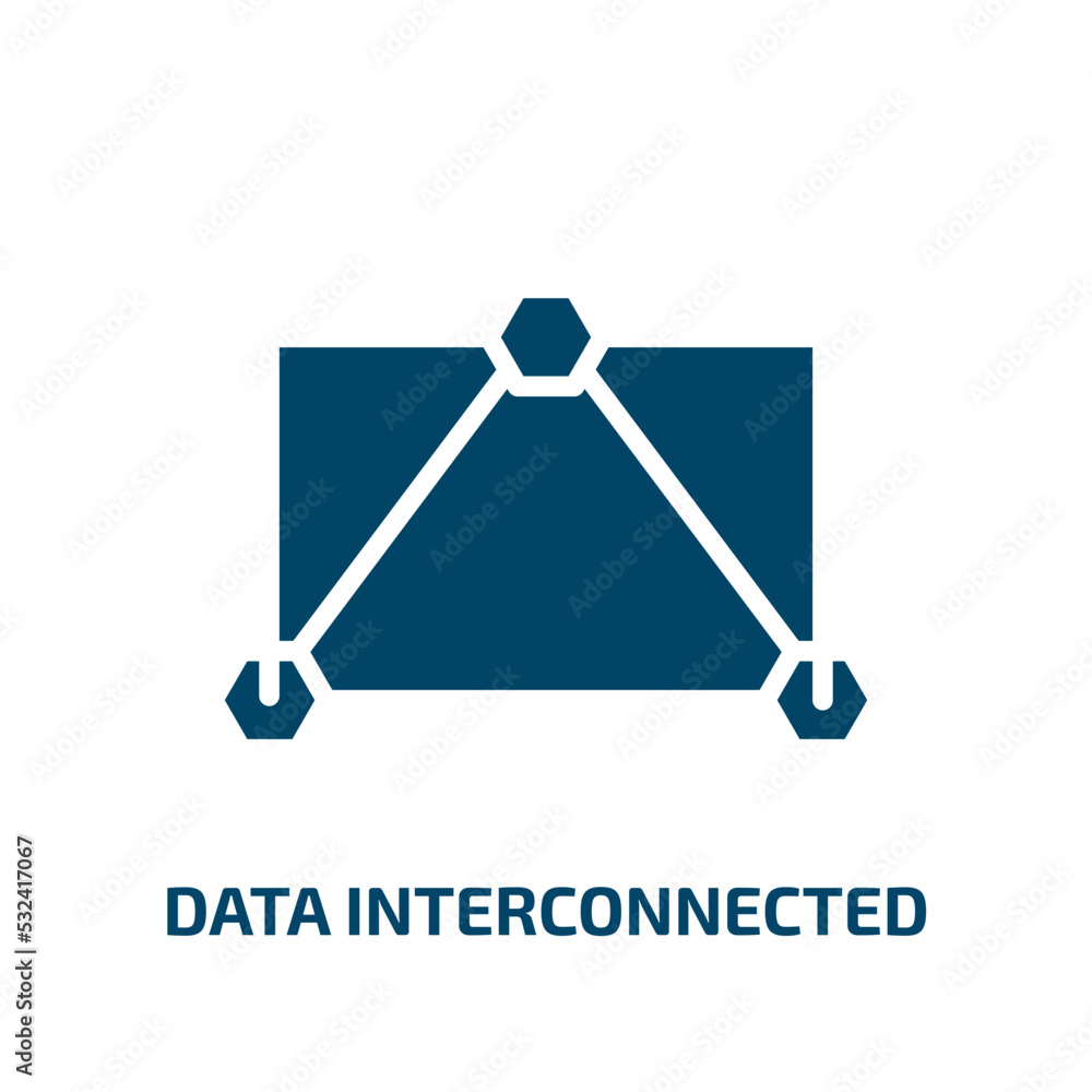 data interconnected icon from user interface collection. Filled data interconnected, data ...