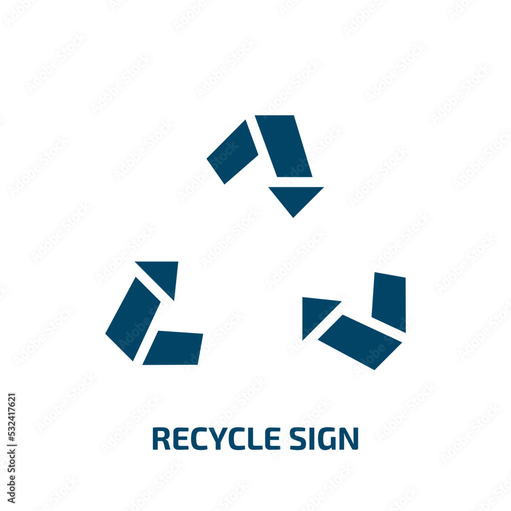 recycle sign icon from user interface collection. Filled recycle sign ...
