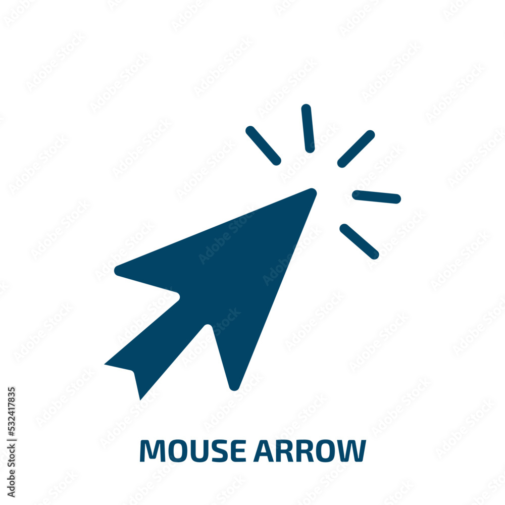 mouse arrow icon from user interface collection. Filled mouse arrow ...