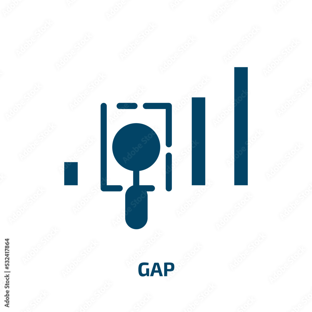 gap icon from user interface collection. Filled gap, business, template ...