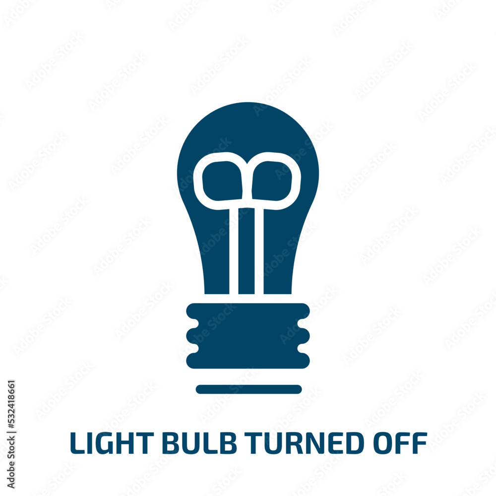 light bulb turned off icon from technology collection. Filled light ...
