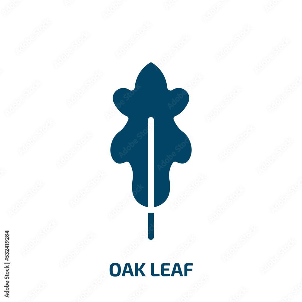 oak leaf icon from nature collection. Filled oak leaf, eco, natural ...