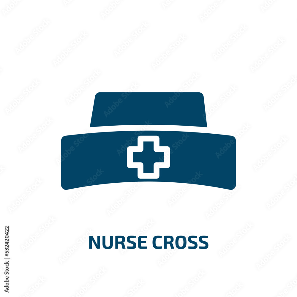 nurse cross icon from medical collection. Filled nurse cross, medical ...