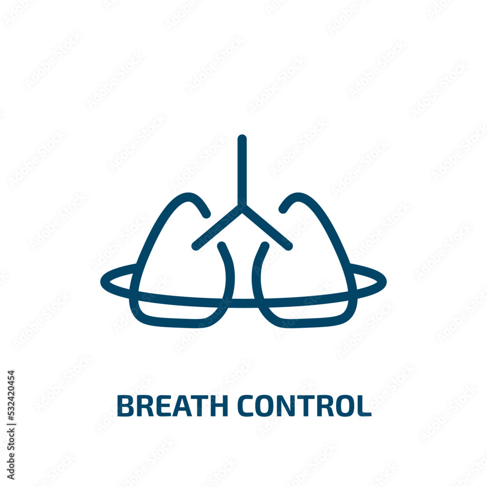 breath control icon from medical collection. Filled breath control ...