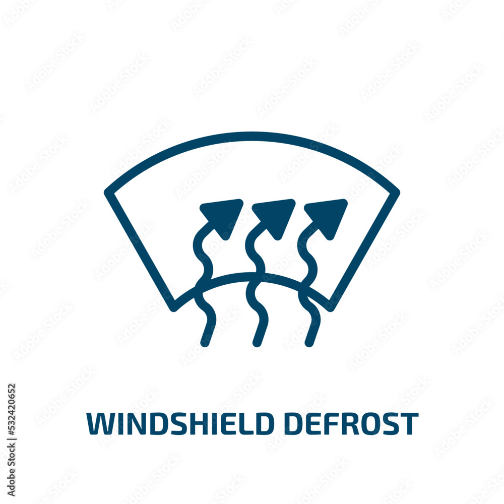 windshield defrost icon from shapes collection. Filled windshield ...