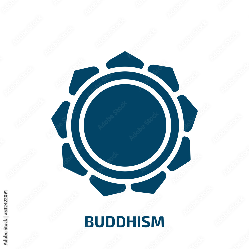 buddhism icon from religion collection. Filled buddhism, yin, culture ...