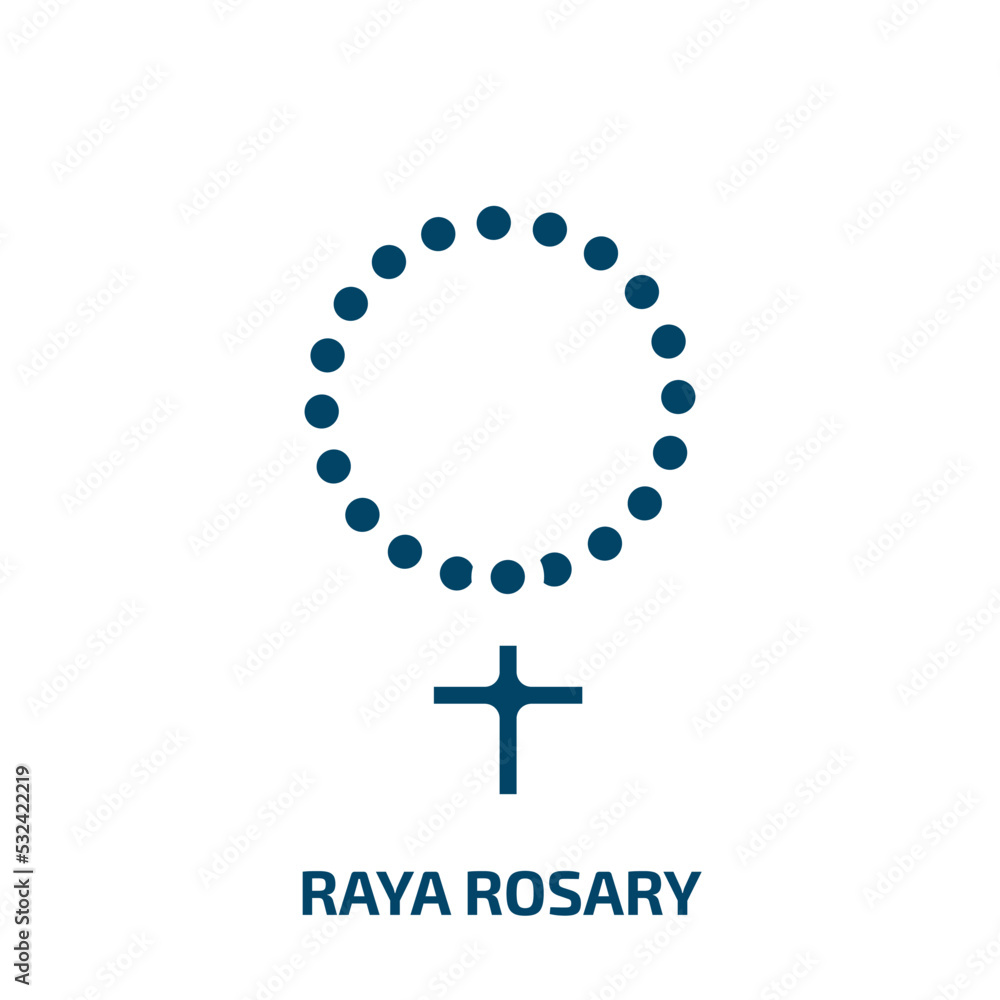 raya rosary icon from religion collection. Filled raya rosary, allah ...