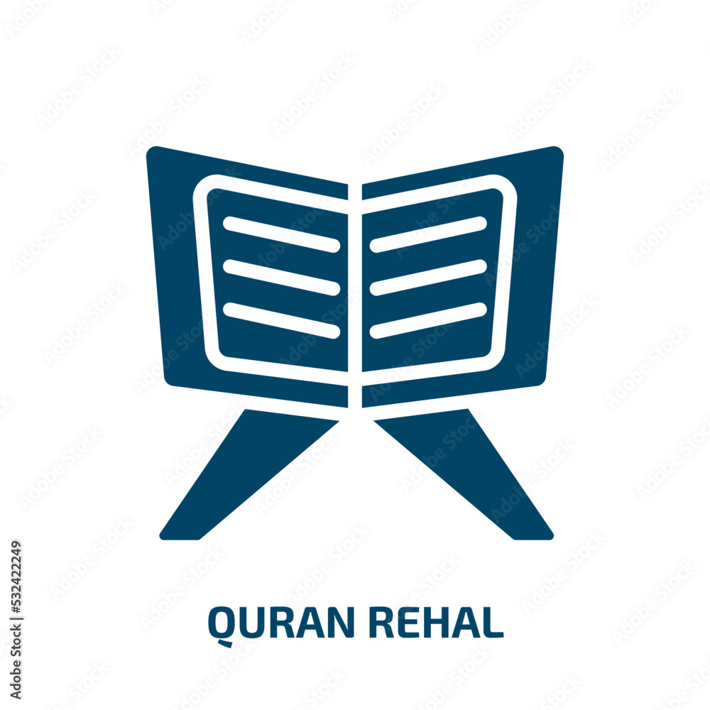 quran rehal icon from religion collection. Filled quran rehal, islamic ...