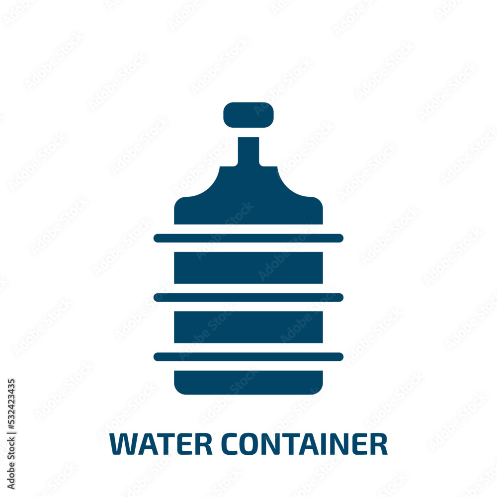 water container icon from food collection. Filled water container ...