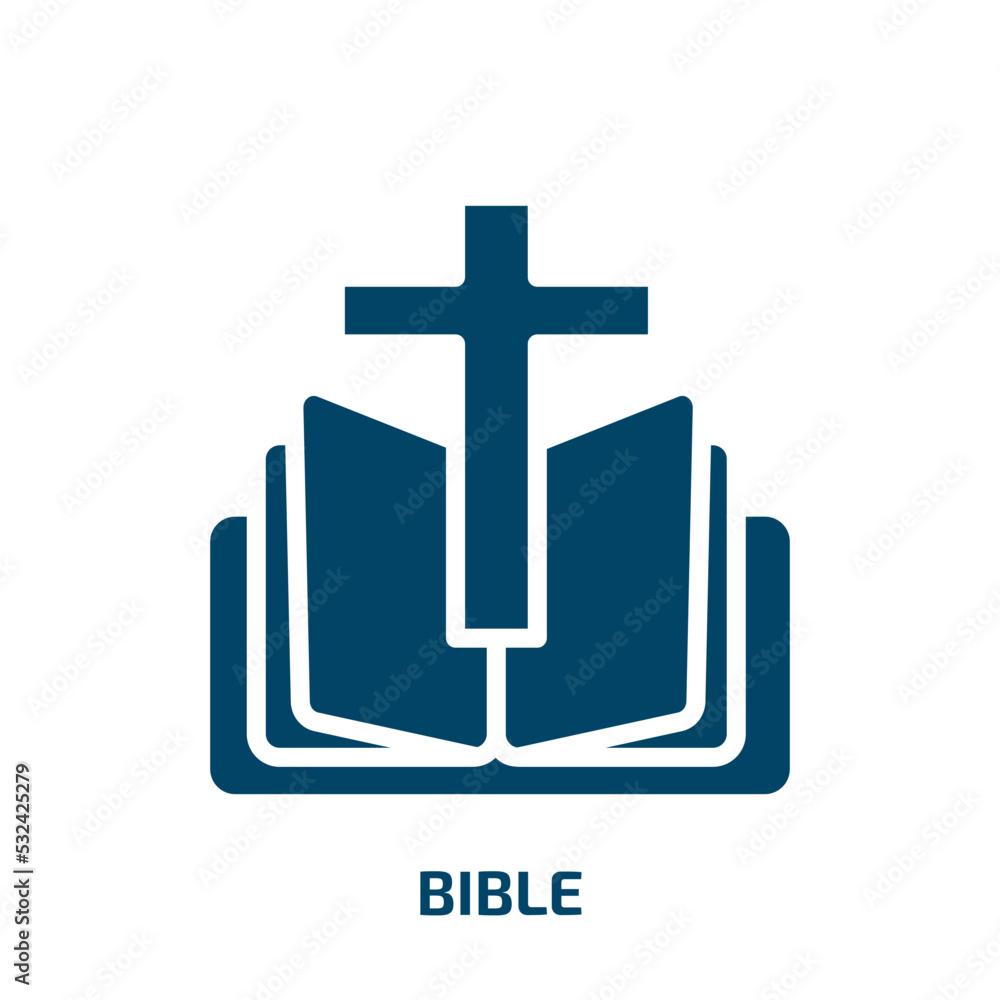 bible icon from literature collection. Filled bible, book, religion ...