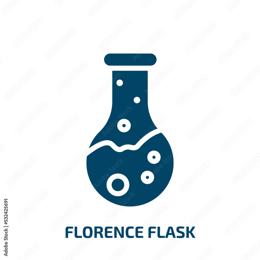 florence flask icon from education collection. Filled florence flask ...