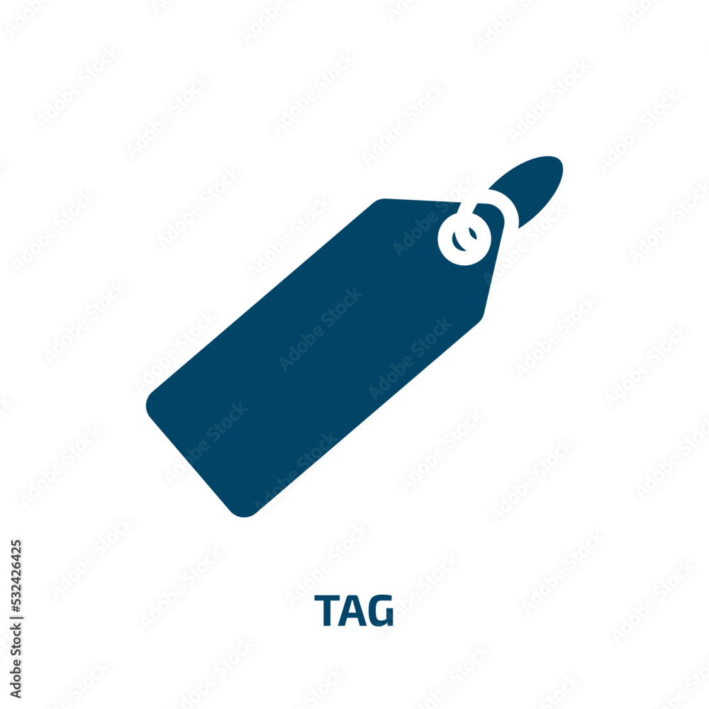 tag icon from delivery and logistic collection. Filled tag, label ...