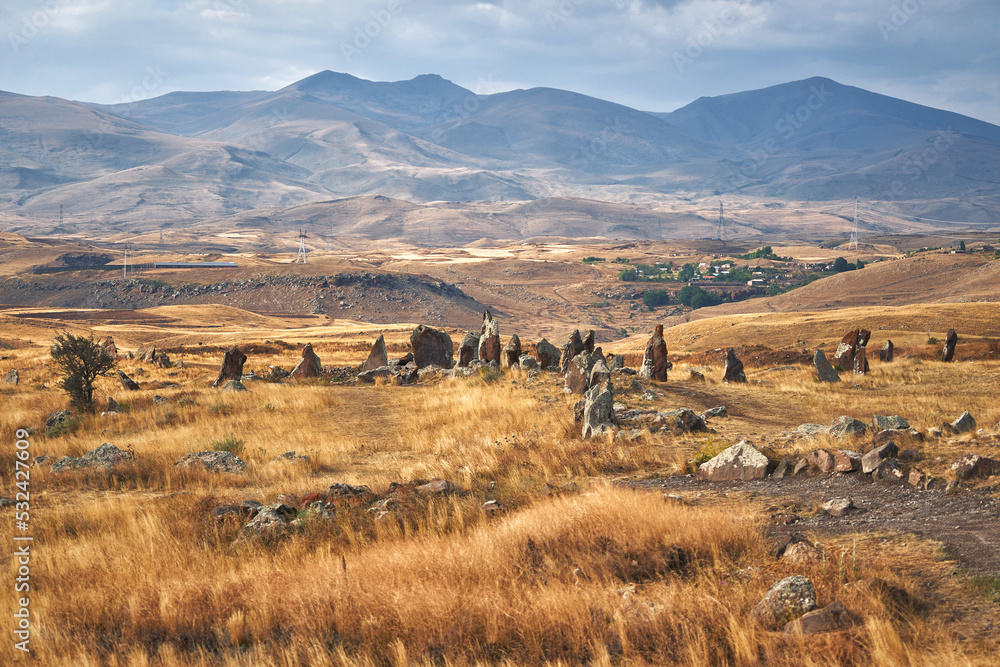 Carahunge prehistoric archaeological site in Armenia known as Zorats ...