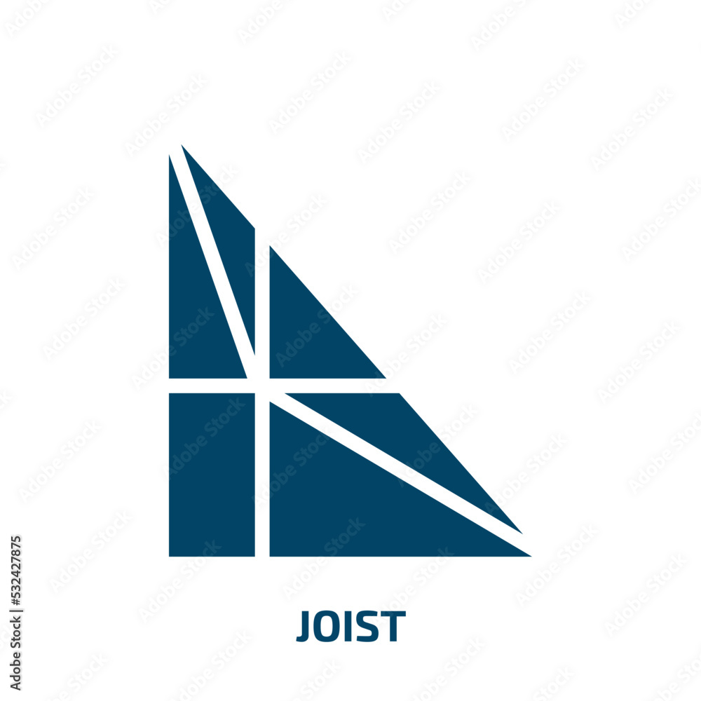 joist icon from construction collection. Filled joist, beam, industry ...