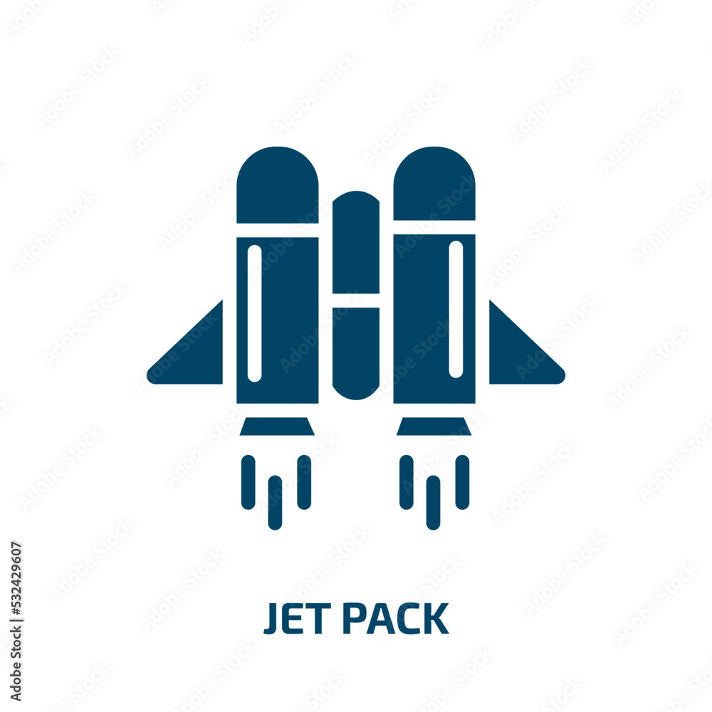 jet pack icon from astronomy collection. Filled jet pack, jet, business ...