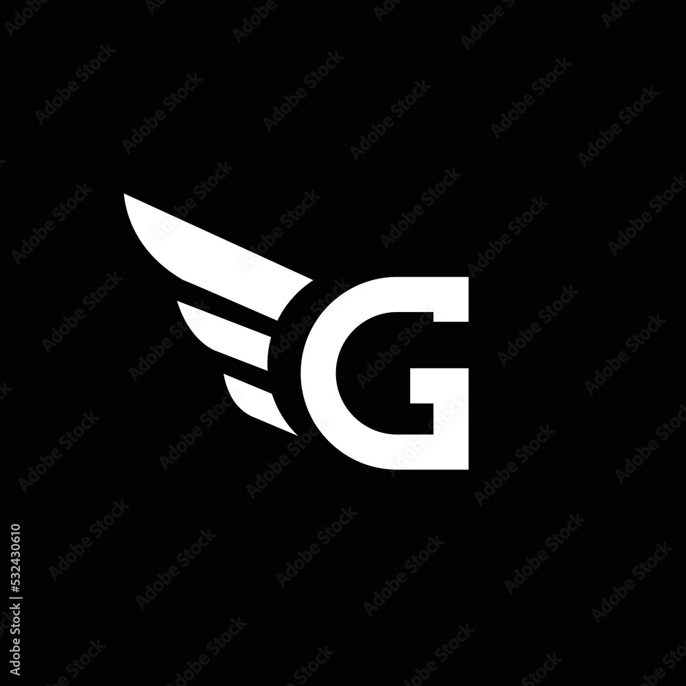 Letter G wing logo vector illustration Stock Vector | Adobe Stock