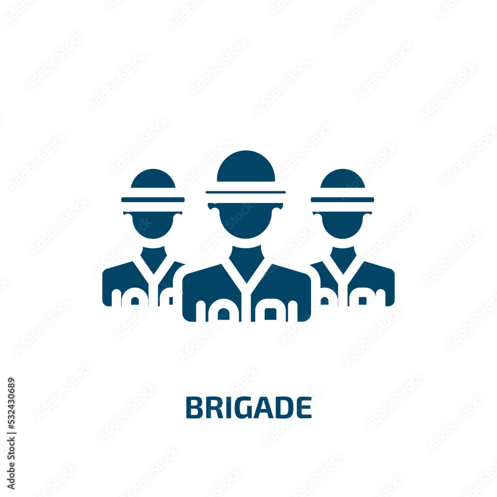 Vecteur Stock brigade icon from army and war collection. Filled brigade ...